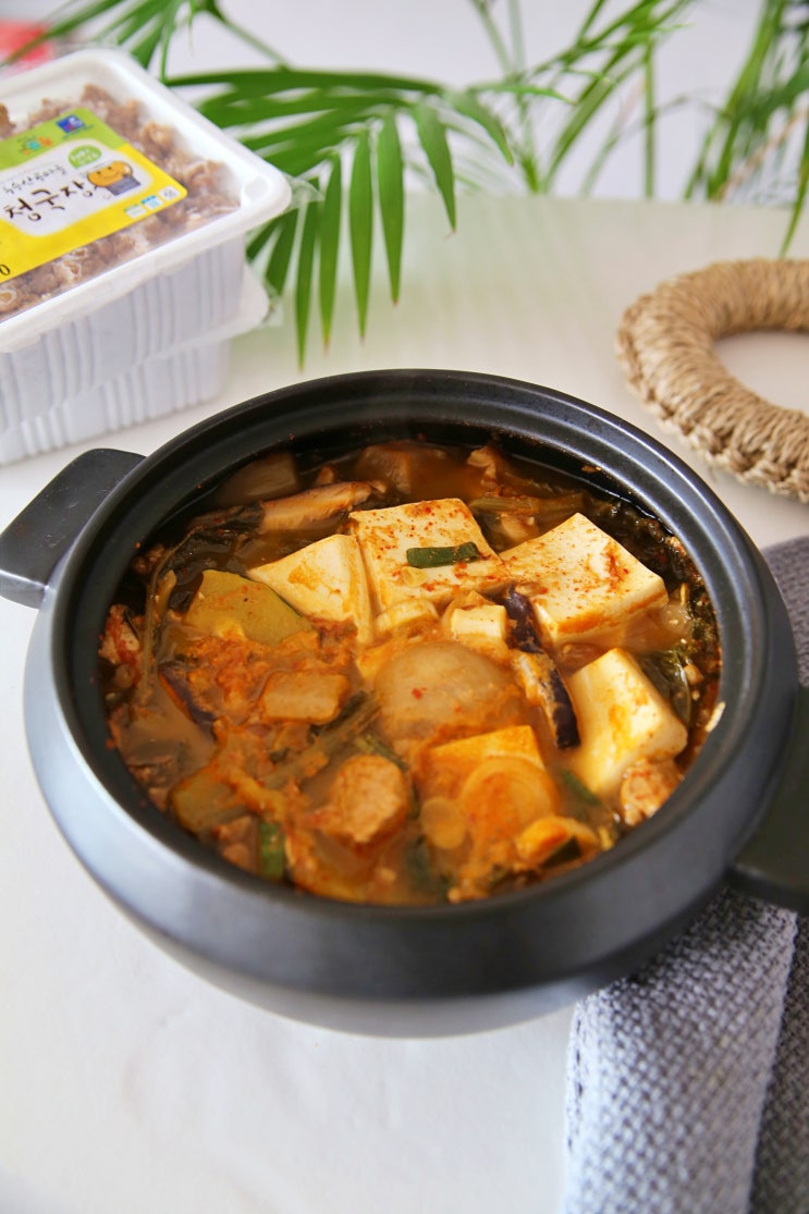 돼지고기 청국장 맛있게 끓이는 법 청국장 재료 김치청국장 레시피 네이버 블로그