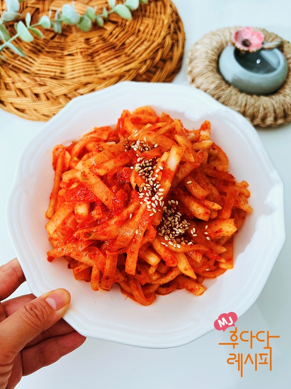 무생채 만드는법 식당 팁 무생채 비빔밥 재료 새콤달콤 무우생채만들기 네이버 블로그