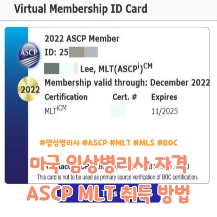 미국임상병리사 ASCPi Medical Laboratory Technologist (MLT) 자격증 취득 접수방법과 시험장소 및 ...