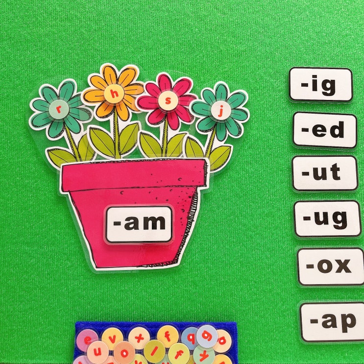 CVC 단모음 수업 Flower Pot 영어교구🌷 (자료공유) : 네이버 블로그