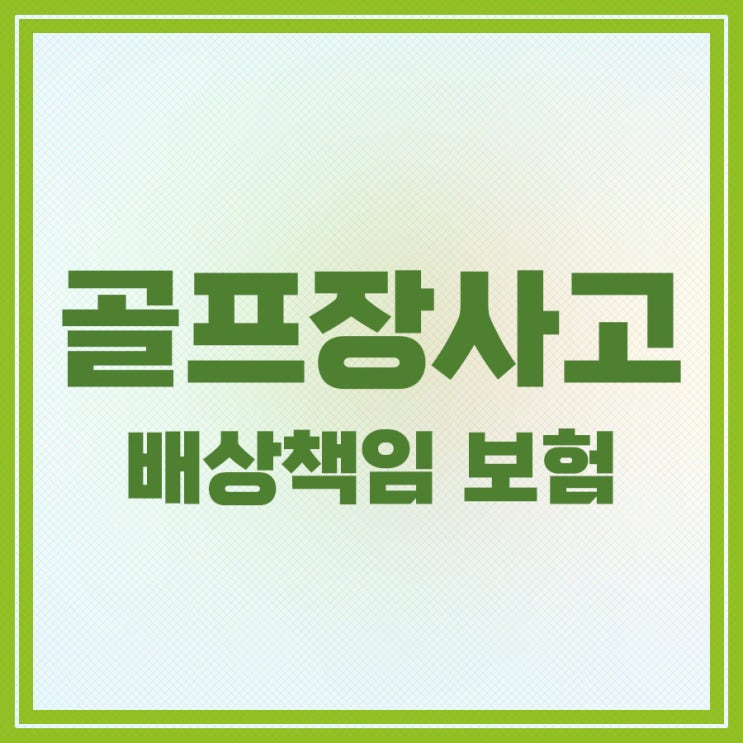 골프장 사고 안와골절 및 실명이 되었을 때 배상책임은 누가 업체의 체육시설 책임보험으로 가능해요 네이버 블로그