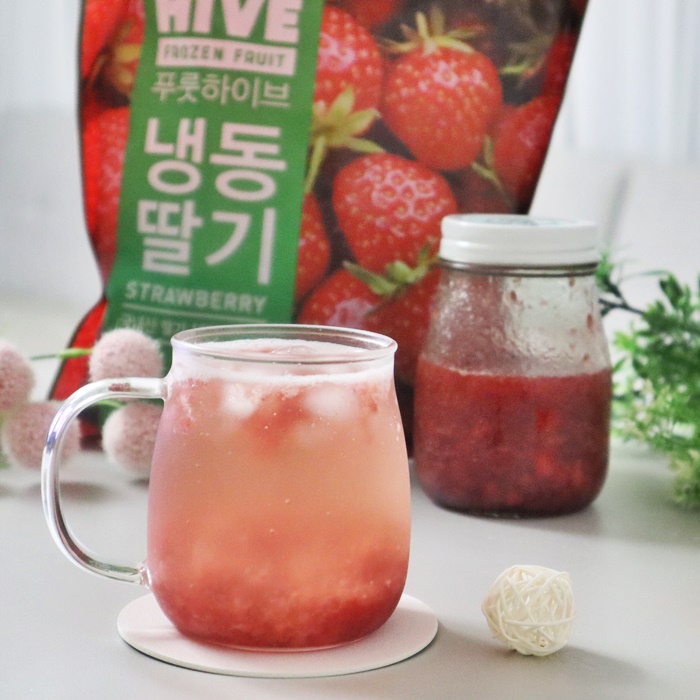 냉동딸기 냉동블루베리로 만들어본 스무디 딸기청 만드는법 푸룻하이브 네이버 블로그