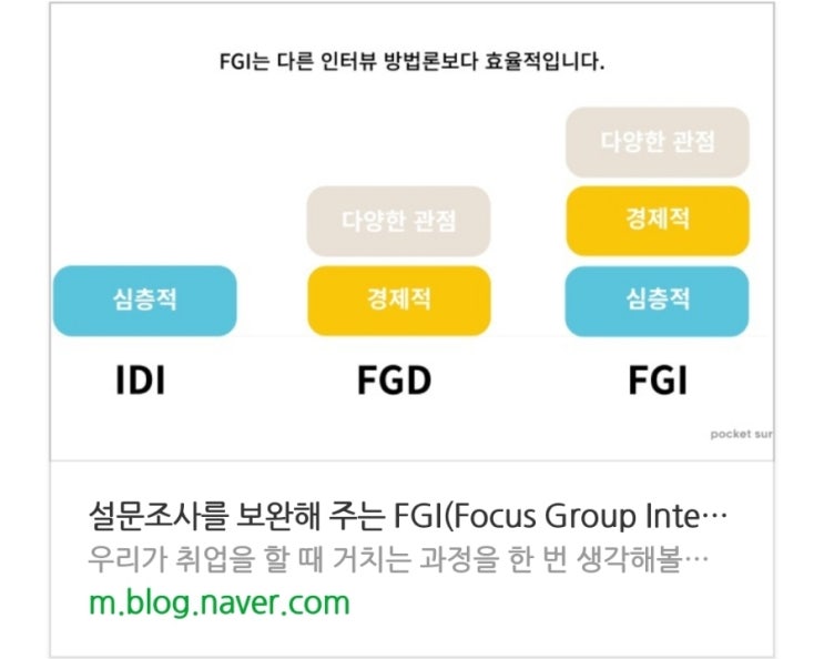 설문조사 보완 방법 FGI IDI FGD : 네이버 블로그