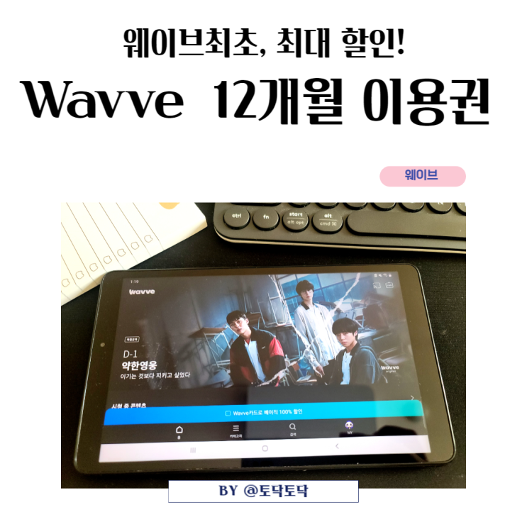 Wavve 웨이브 12개월 이용권 할인 실속만점 연말선물 추천 : 네이버 블로그