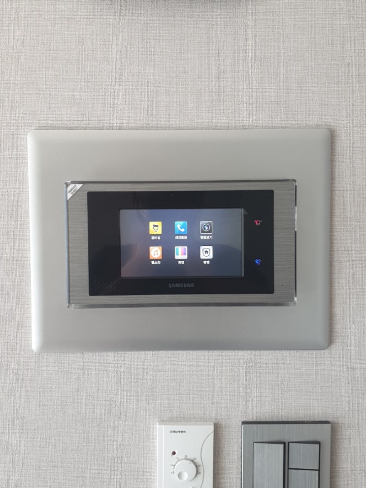 [삼성비디오폰 SHT-3527XA] 동아청솔아파트 고장난 망가진 오래된 비디오폰 인터폰 현관초인종 교체설치 : 네이버 블로그