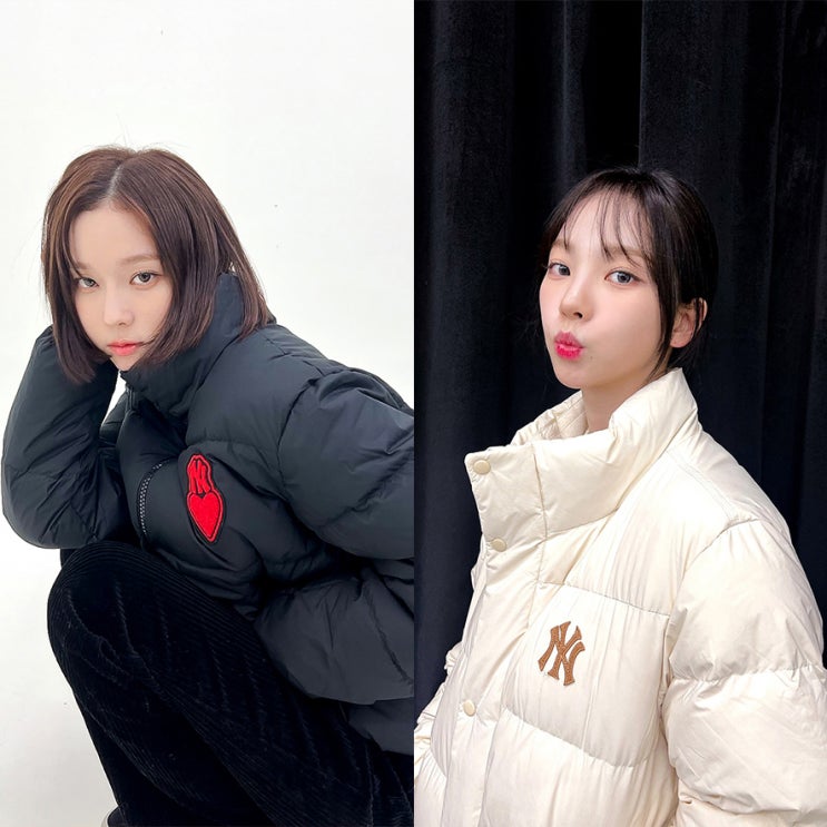에스파 인스타그램 패션 Mlb 숏패딩 여성 연말룩 여자겨울코디 추천 네이버 블로그