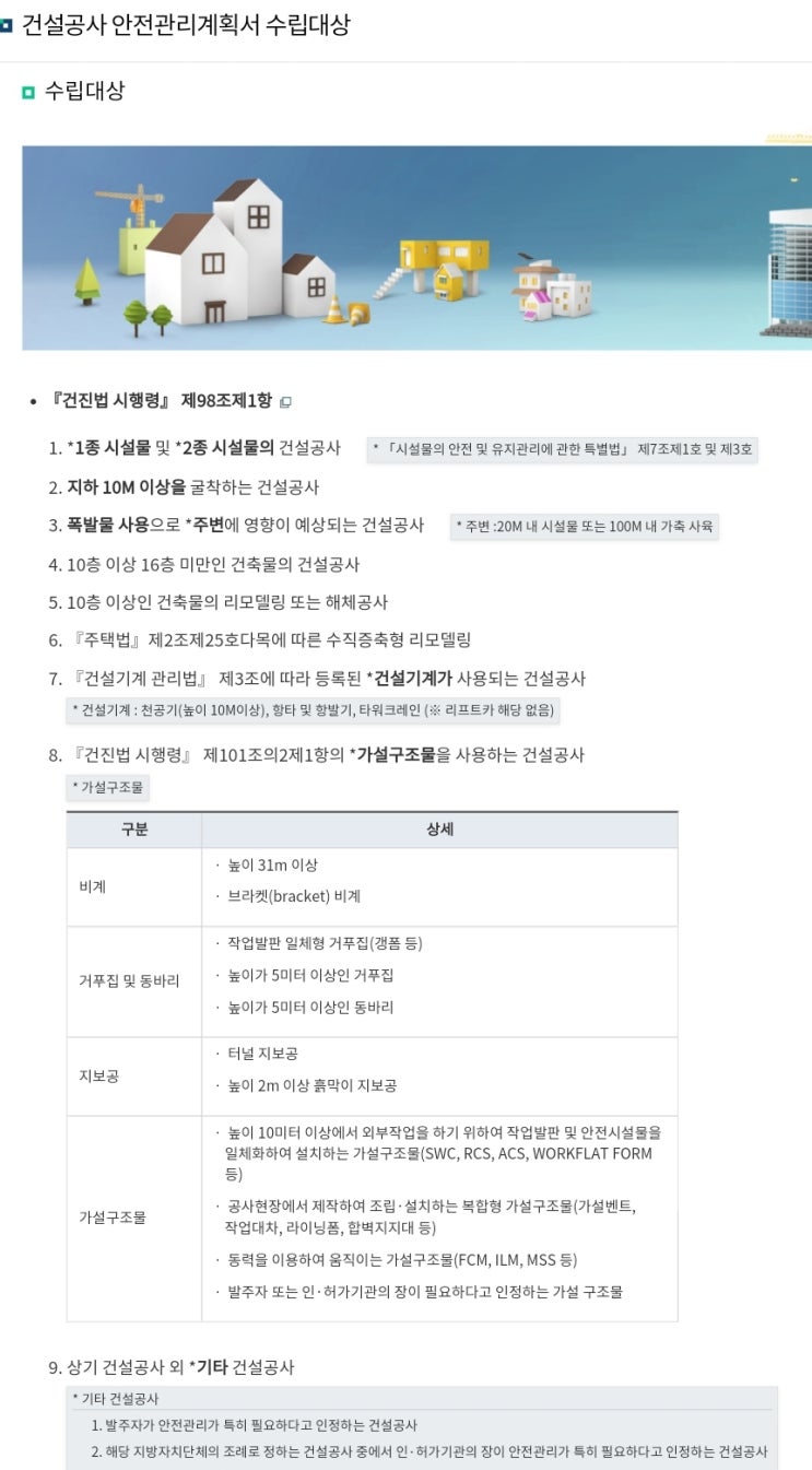 건설기술진흥법 제62조1항 안전관리계획서 제출승인 후 착공~ 위반 시 벌칙 강화됨 네이버 블로그