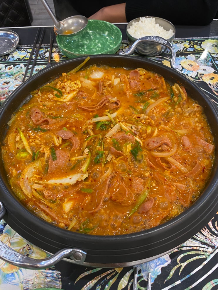 선학동 맛집 단체모임 회식하기에 좋은 곳 푸짐한 부대찌개 맛집 송탄식당 선학점 네이버 블로그