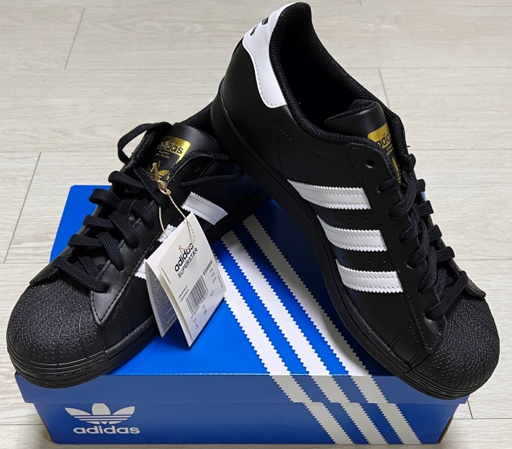 아디다스 슈퍼스타 코어 블랙 화이트 (사이즈, 디테일) EG4959 : 네이버 블로그