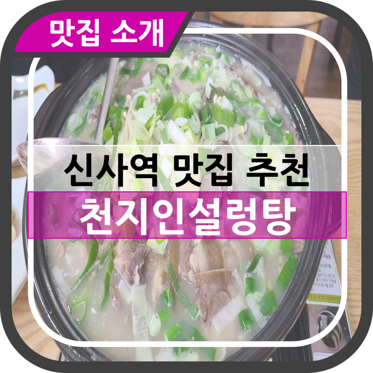 신사역 맛집 추천 천지인설렁탕내돈내산 모듬수육전골 네이버 블로그