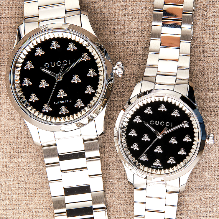 구찌 YA1264130 YA1265034 커플시계 멀티비 꿀벌 블랙 오닉스 백화점 서비스 가능 대구 구찌 공식 시계 매장 타임 ...