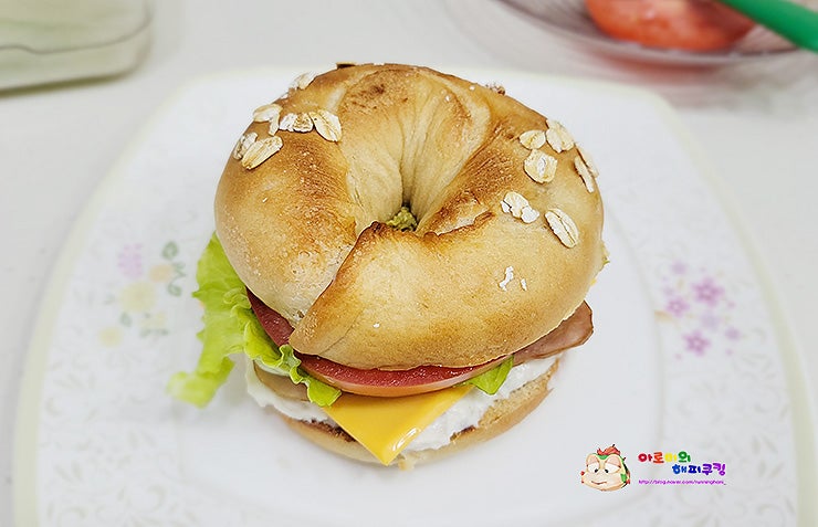 대파크림치즈 베이글 샌드위치 만드는법 네이버 블로그