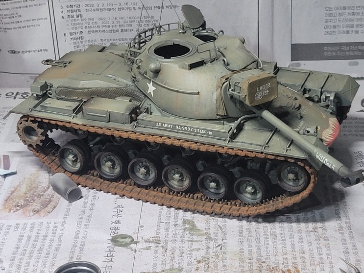 [작업기]"DRAGON"M48A3 Mod.B패튼전차 작업기 NO.3(완료) : 네이버 블로그