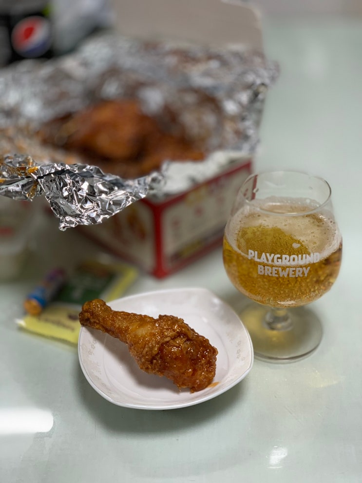 후라이드참잘하는집 후참잘 킹트리플에 생맥주 짠 네이버 블로그