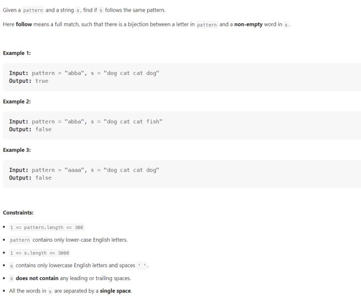 JAVA_Word Pattern_LeetCode 290 : 네이버 블로그