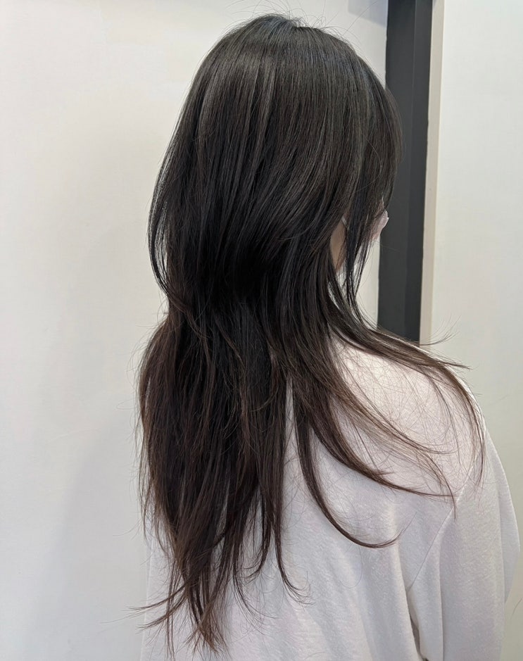 긴머리 레이어드컷 두상볼륨주는 허쉬펌 사이드뱅 전문 부산미용실 박화헤어스튜디오 네이버 블로그