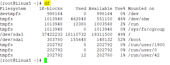 [리눅스 명령어 14] 리눅스 파일 시스템과 파티션 & 관련 명령어 (df, du, fdisk, mkfs, mount ...