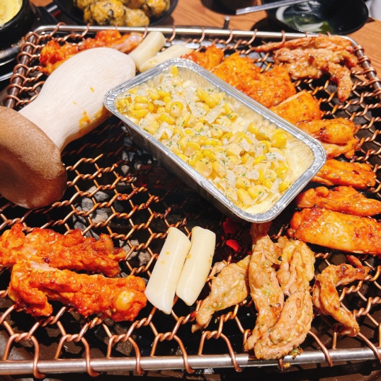 대구 반야월 맛집 숯불에 구운 닭갈비 혁신도시 회식하기 좋은 술집 네이버 블로그
