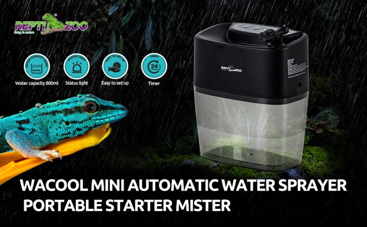 분무 시간&간격 조절 가능한 소용량 비바리움 미스팅기, 렙티주 미니 미스팅 시스템! REPTI ZOO Mini Timing ...