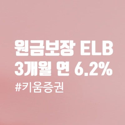 원금보장형 ELB 3개월 연 6.2% (ft. 중도상환시 연 3.0%) #단기예금 #키움증권 400회 ELB : 네이버 블로그