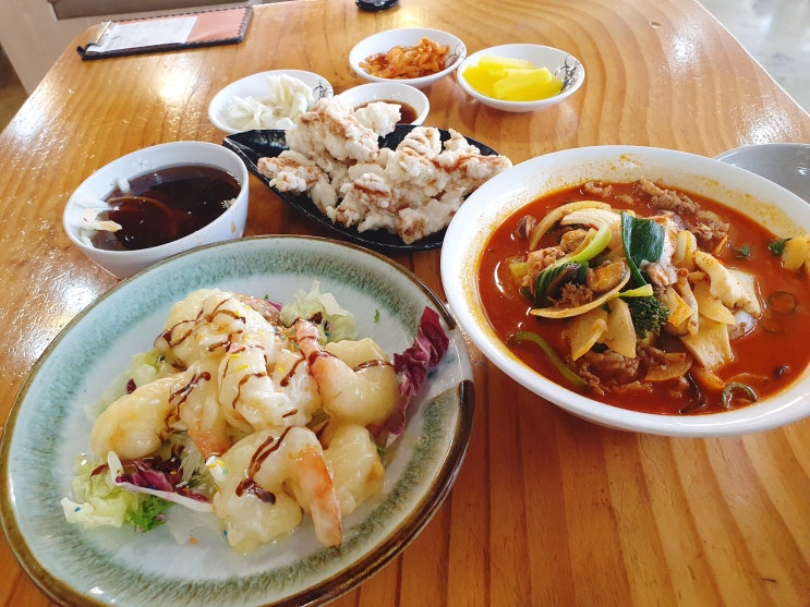 수원 맛집 호매실짬뽕은 짜마차이나 크림소스중새우 And 알뜰등심탕수육 And 우육짬뽕 냠냠 네이버 블로그