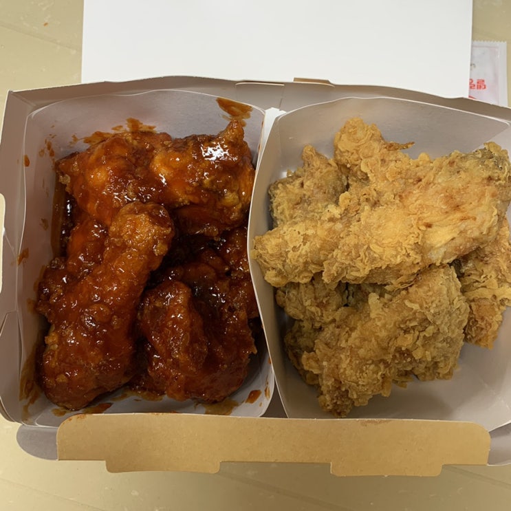 벌교에도 BHC가 생겼다! 후라이드 양념 반반 먹어봤어요 / BHC전남벌교점 : 네이버 블로그