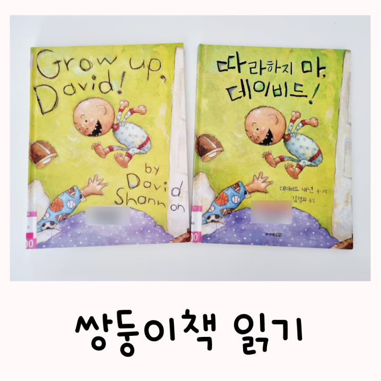 따라하지 마, 데이비드! Grow up, David! 쌍둥이책 페어북 영어동화책 : 네이버 블로그