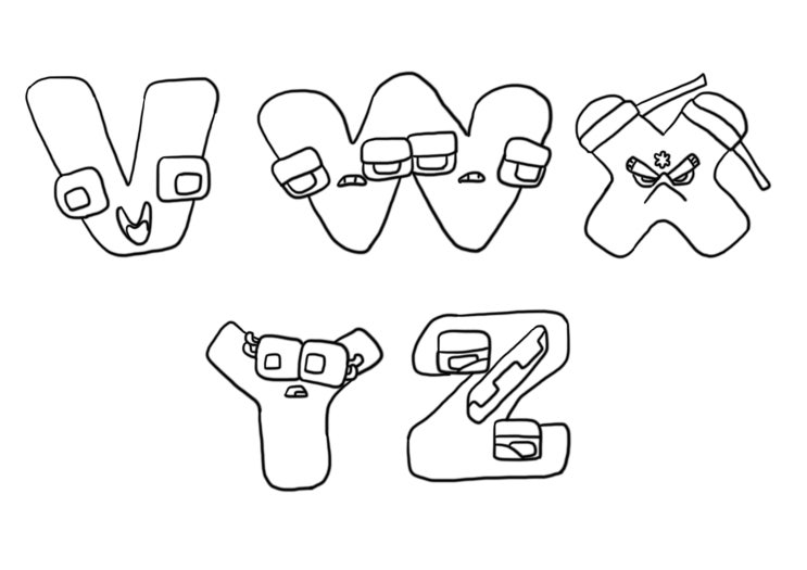 로블록스 알파벳 로어 색칠공부 V_Z : 네이버 블로그