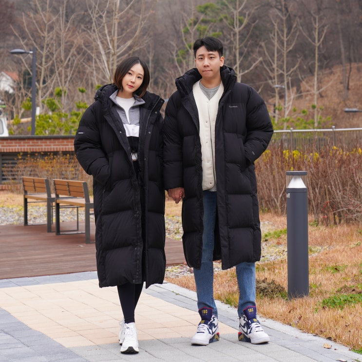 커플 커버낫 롱패딩 덕다운 패딩 포근한 겨울코디 네이버 블로그
