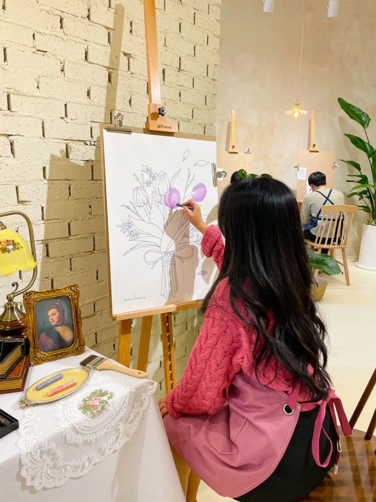 경기도 시흥그림 제작소 드로잉 카페 • 시흥 배곧 데이트 추천 • 똥 손이어도 가능해요 네이버 블로그