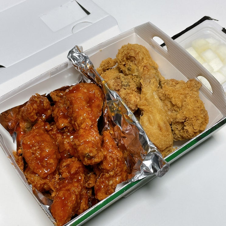 Bbq치킨 황금올리브 반반치킨 네이버 블로그