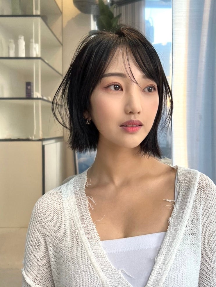 단발 태슬컷 볼륨매직 C컬을 세련되게 했어요 뿌리아이롱펌과 태슬펌 네이버 블로그