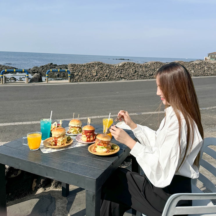 우도 맛집 하하호호 수제버거 카페로 오세용 네이버 블로그