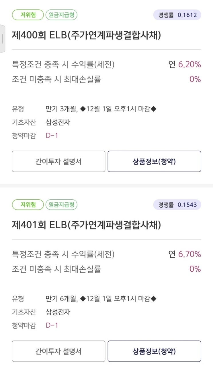키움증권/ 400회, 401회 ELB (주가연계파생결합사채)청약 : 네이버 블로그