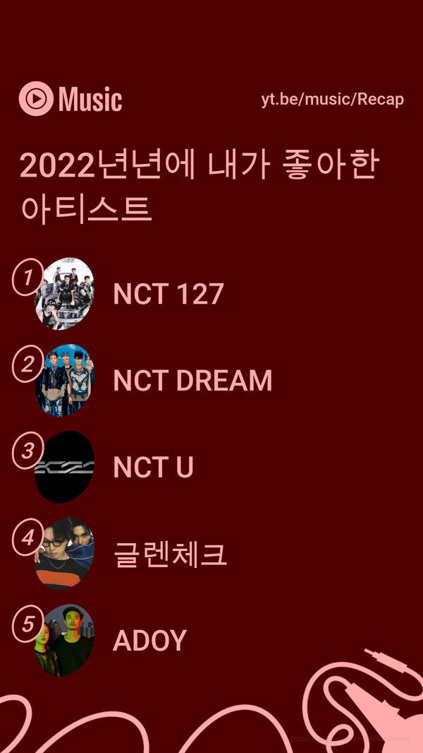나의 유튜브뮤직(YouTube Music) 2022 Recap : 네이버 블로그