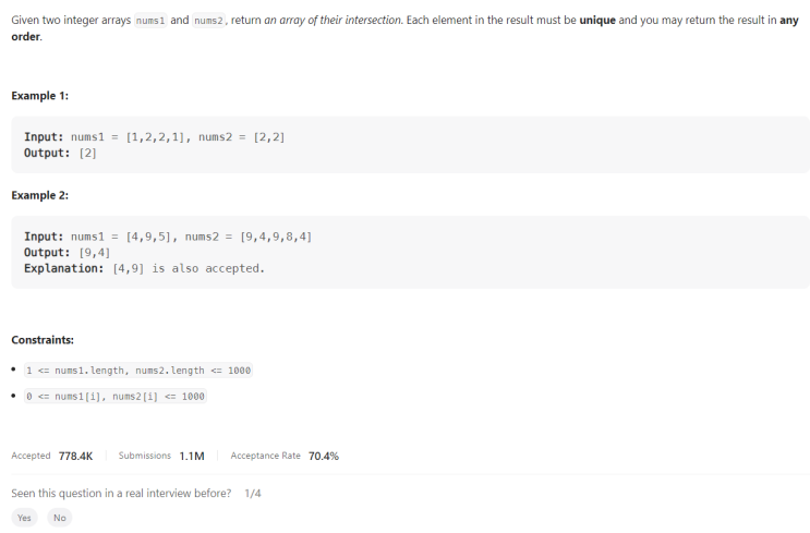 JAVA_Intersection of Two Arrays_LeetCode 349 : 네이버 블로그