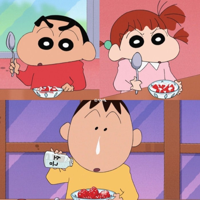 짱구는 못말려 20기 딸기 맛있게 먹는 방법 짱구 맹구 훈이 철수 유리 엄마 네이버 블로그