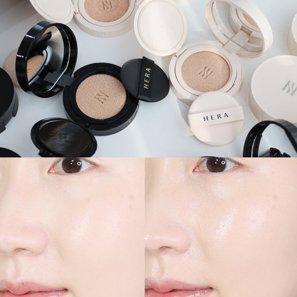 헤라 블랙쿠션 And 스킨래디언트 글로우쿠션 전색상 비교 스킨케어 성분 가득 담은 백화점 겨울 쿠션 추천 네이버 블로그