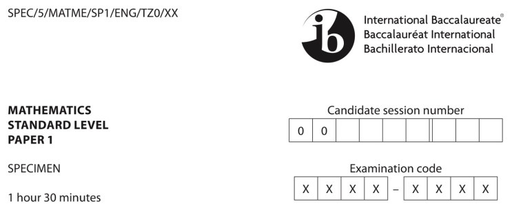 IB MATH SL PAST PAPER 1 Full Solution [IB MATH 기출문제] (2014 SPECIMEN ...