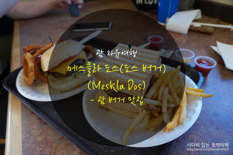 괌 자유여행 메스클라 도스 도스버거 괌 버거 맛집 네이버 블로그