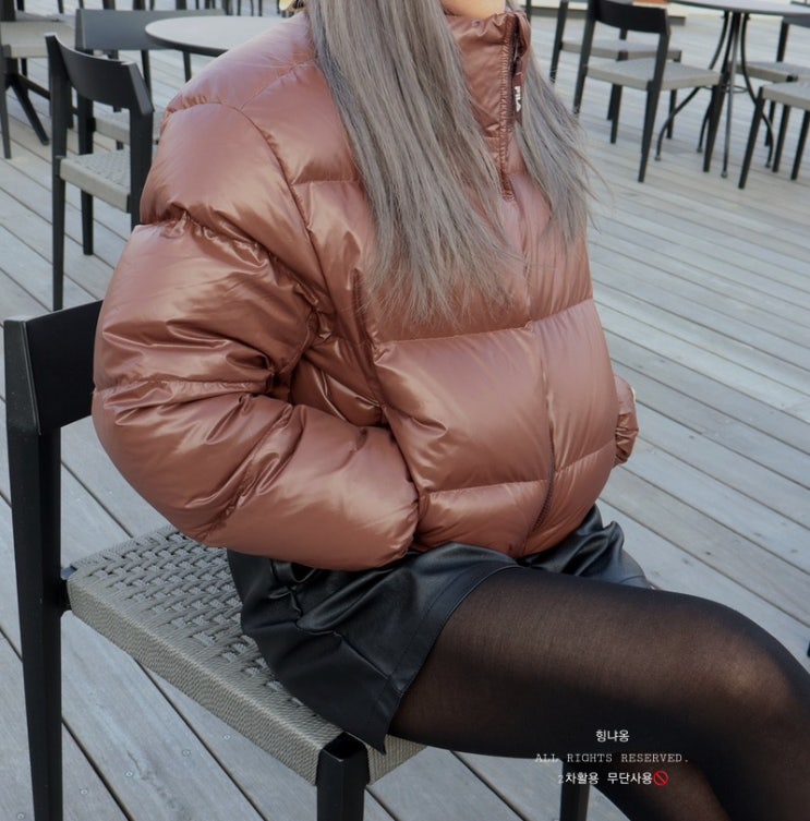 여성 숏패딩 휠라 패딩 밀라노다운 여자 사이즈착샷유광 후기 네이버 블로그