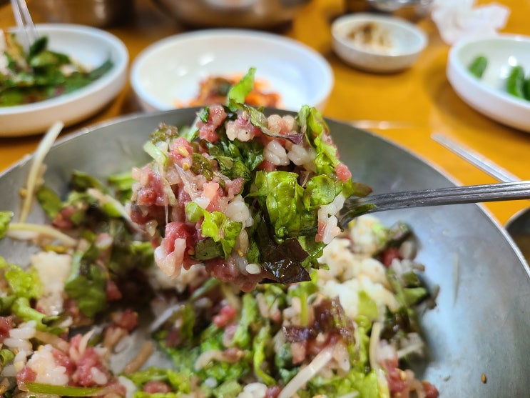 청도 맛집 청도가마솥국밥 줄서서 먹는 육회비빔밥 국밥은 안팔아요 네이버 블로그