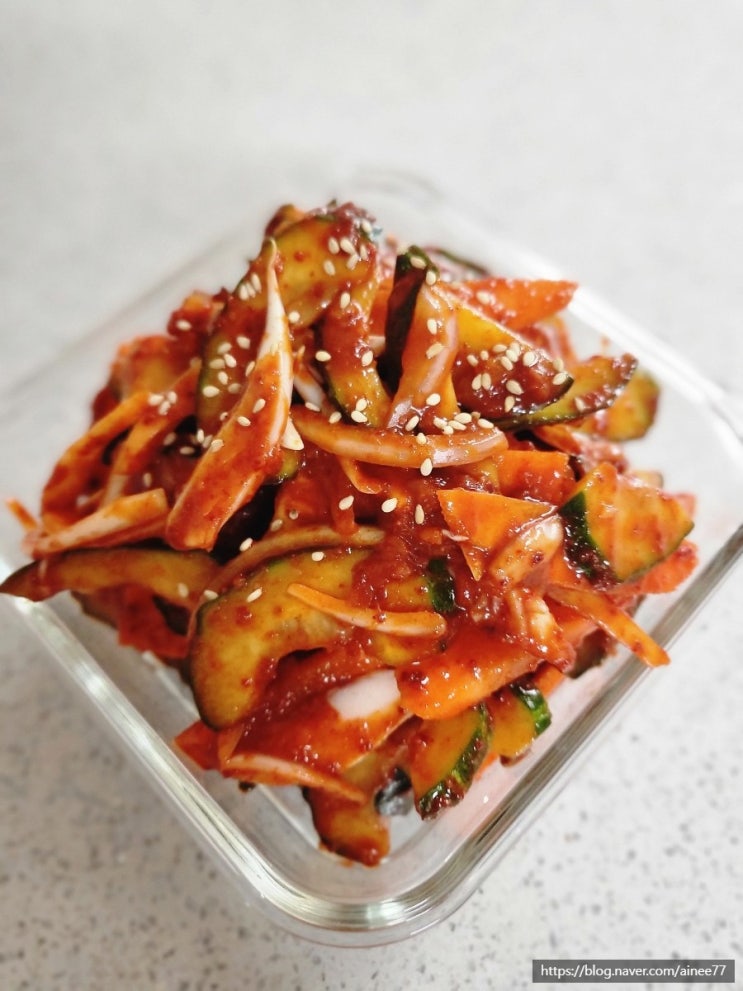 백종원 오이무침 오이양파무침 만드는 법 새콤달콤 밑반찬 즉석반찬 오이요리 고추장양념 입맛 당기는 반찬 네이버 블로그