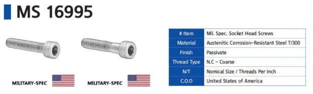 MS16995 / 밀스펙(MIL-SPEC) / 국방표준규격 군용볼트 / 방산부품 : 네이버 블로그