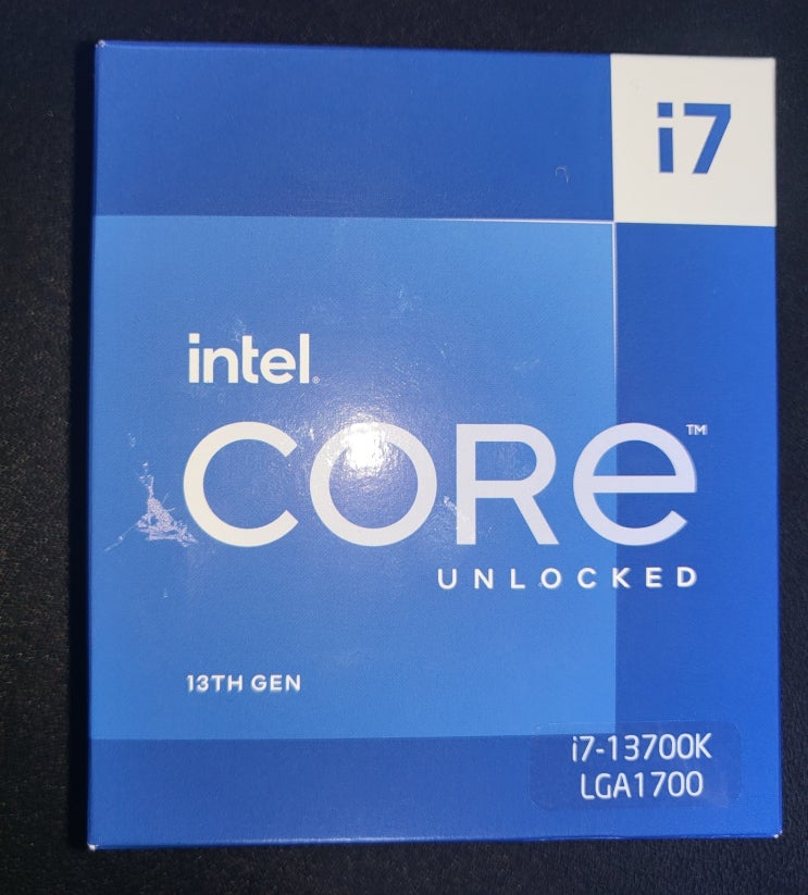 인텔 13세대 i7 13700K CPU 간단 개봉 및 사용기: 12700K와 간단 비교 : 네이버 블로그