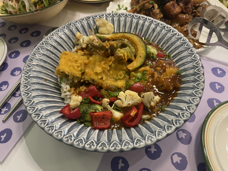 삼성동도비 플랜튜드 맛으로 승부하는 코엑스 비건 인증 채식 레스토랑 가지튀김카레 고사리파스타 비빔국수 두부강정