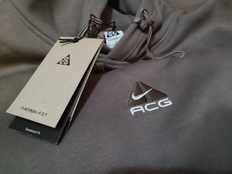 [ Nike ] 나이키 ACG 써마핏 풀오버 플리스 후드 올리브 그레이(Therma-Fit Pullover Fleece ...