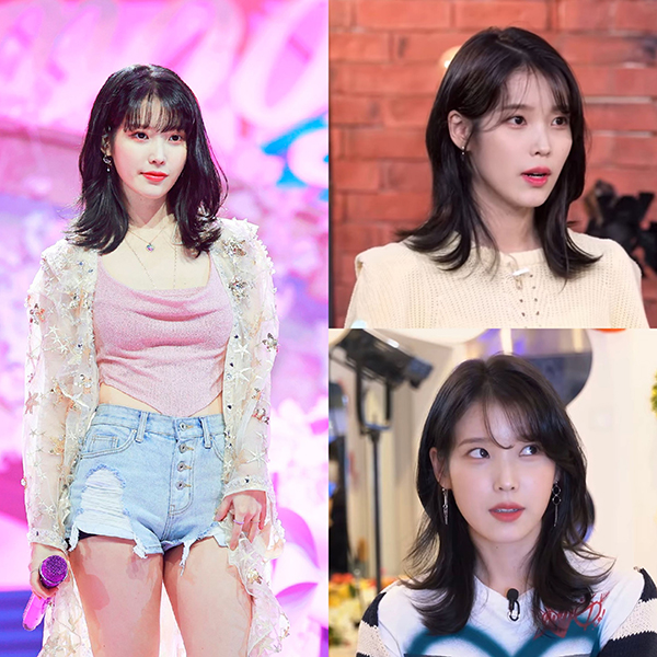 아이유 중단발 헤어스타일 허쉬컷 레이어드컷 모아봄 : 네이버 블로그