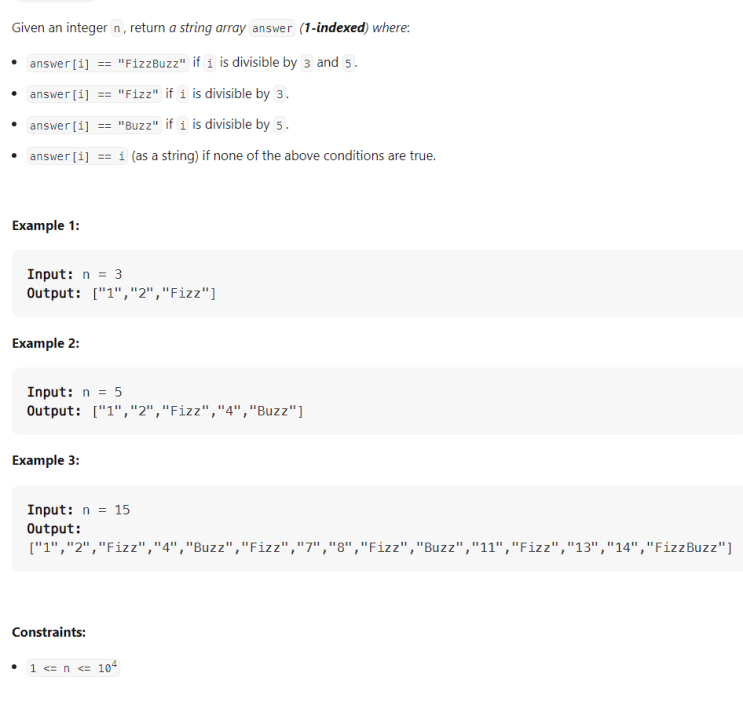 JAVA_Fizz Buzz_LeetCode 412 : 네이버 블로그