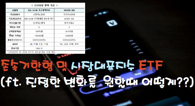 존속기한형(SOL 24-06 국고채액티브) 과 시장대표지수(WOORI 200) ETF 2종목 신규상장 소식! : 네이버 블로그
